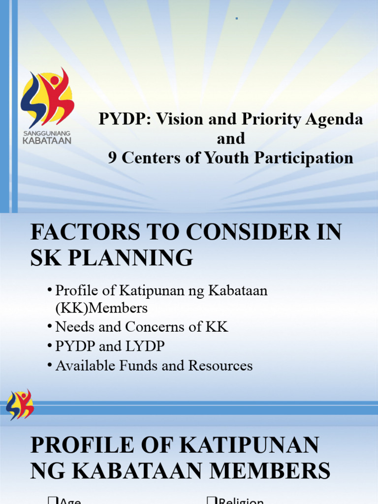 SK 9 Centers of Youth Participation | PDF | Empowerment | Youth