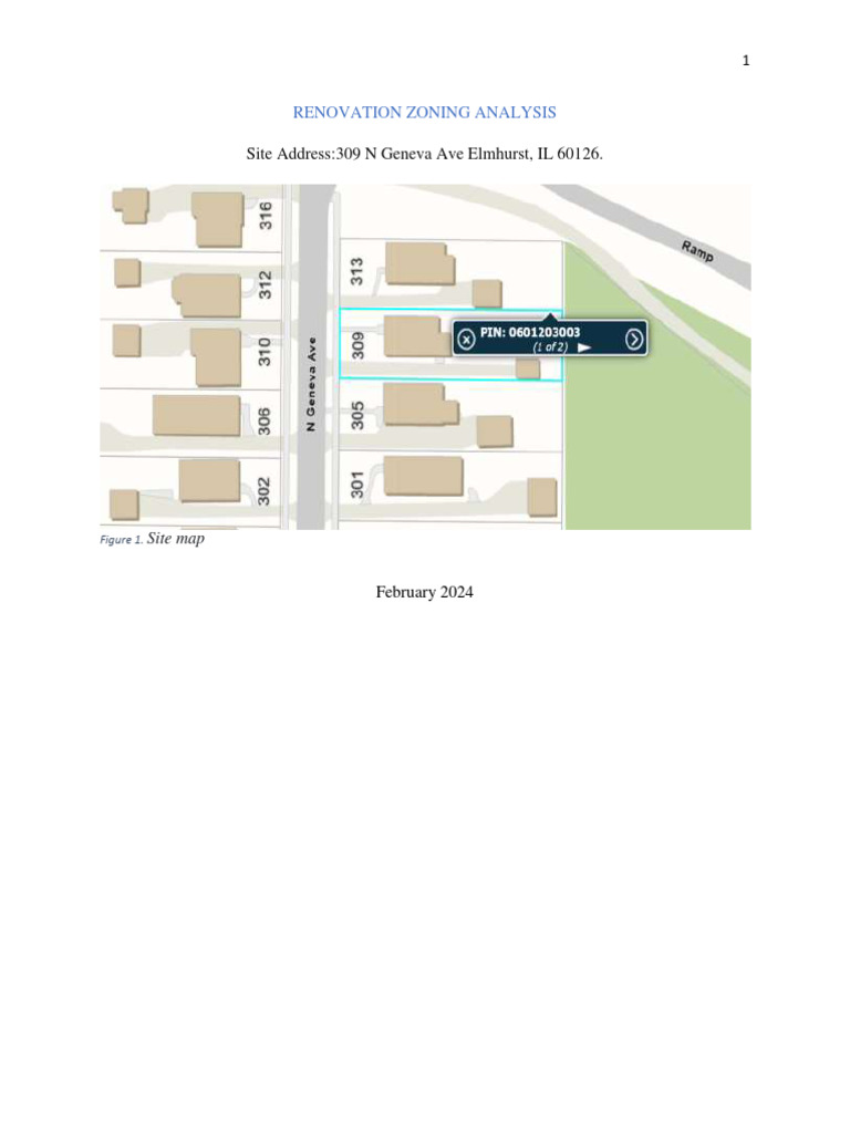 309 N Geneva Ave Elmhurst, Il 60126 Renovation Zoning Analysis. | PDF ...