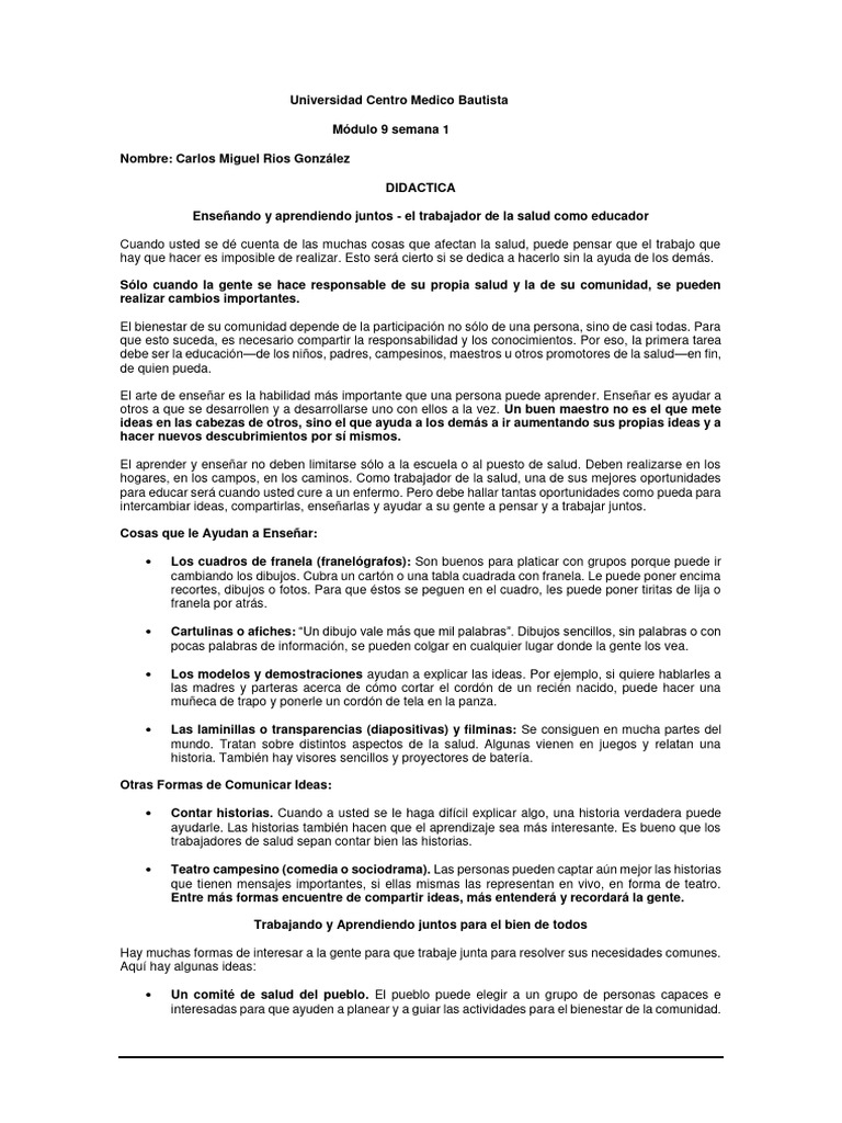 Semana 1 Modulo 9 | PDF