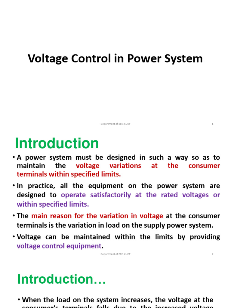 Voltage Control Methods in Power Systems | PDF | Capacitor | Transformer