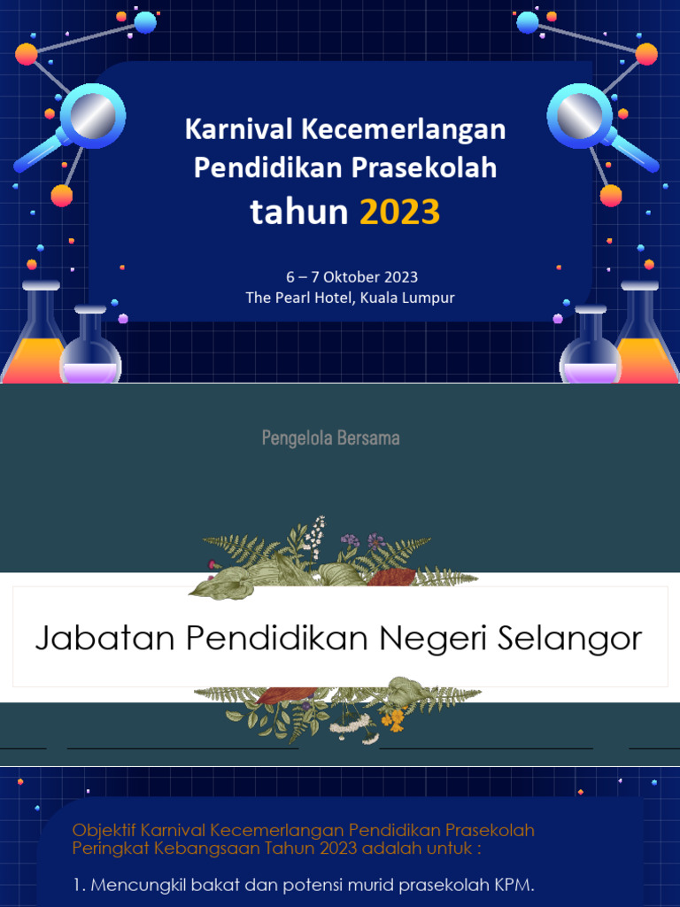 Slide Karnival Kecemerlangan Pendidikan Prasekolah | PDF