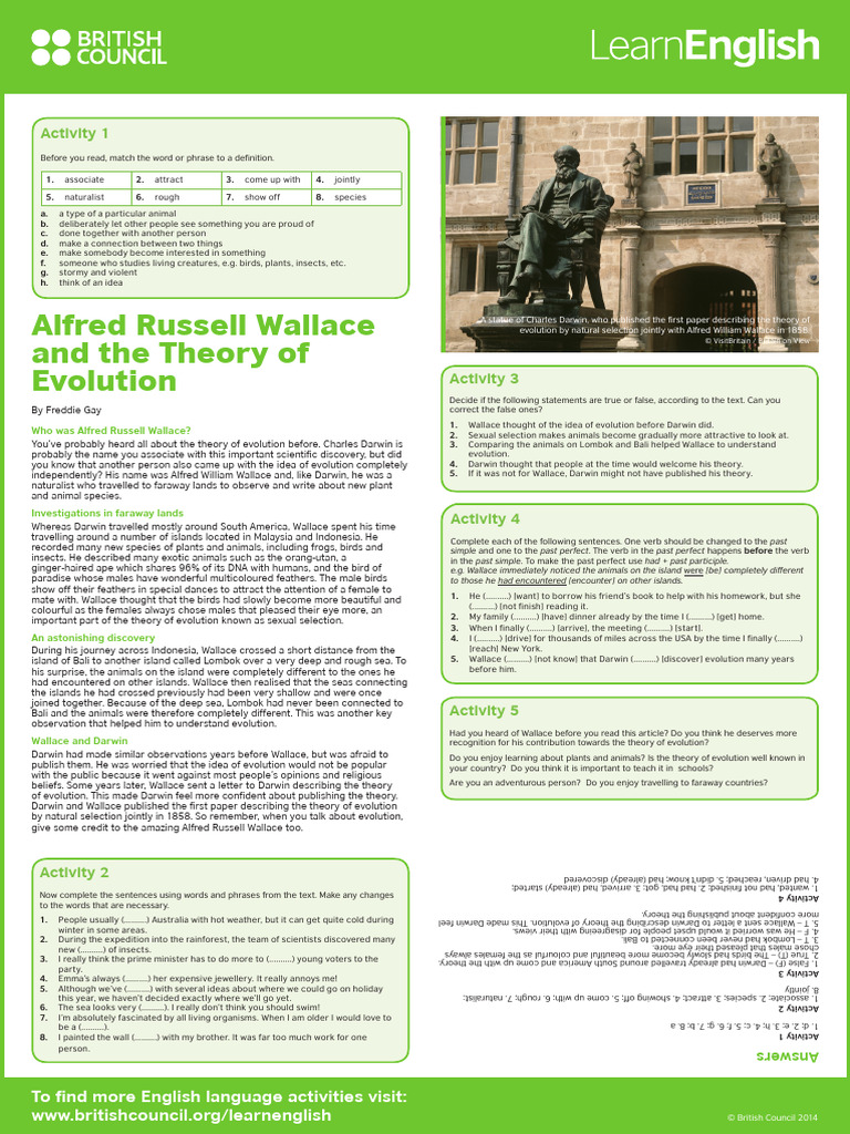01 Alfred William Wallace | PDF | Charles Darwin | Alfred Russel Wallace