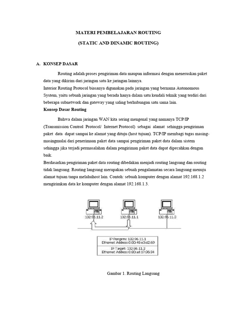 Materi Pembelajaran Routing | PDF | Komputer