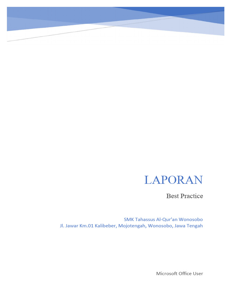 Laporan Best Practice Ardi | PDF