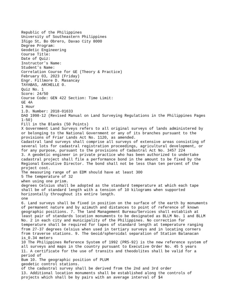 Geodetic Engineering | PDF | Surveying | Cartography
