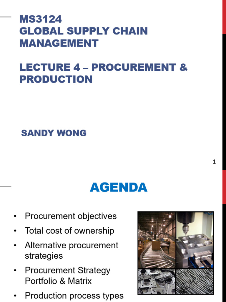 Lecture 4-Procurement - Production | PDF | Procurement | Supply Chain