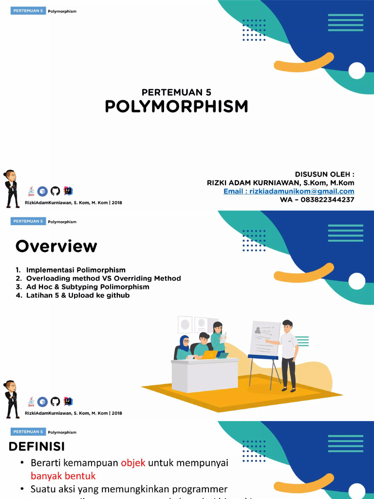 (PBO) Pertemuan 5 - Polymorphism | PDF