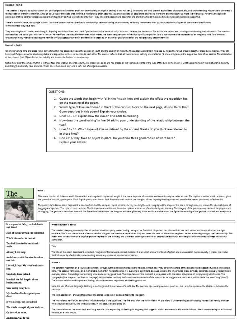 The Hug | PDF | Poetry