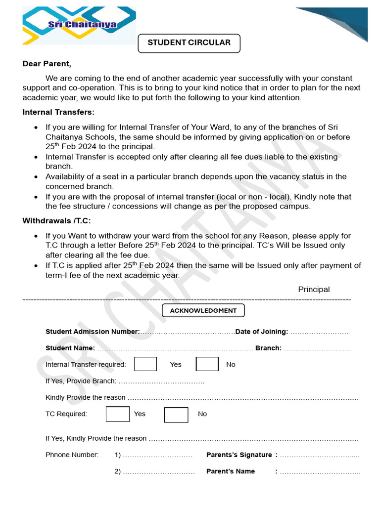 Student Circular - 240216 - 081405 | PDF