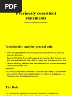 Understanding Previous Consistent Statements | PDF | Witness | Testimony