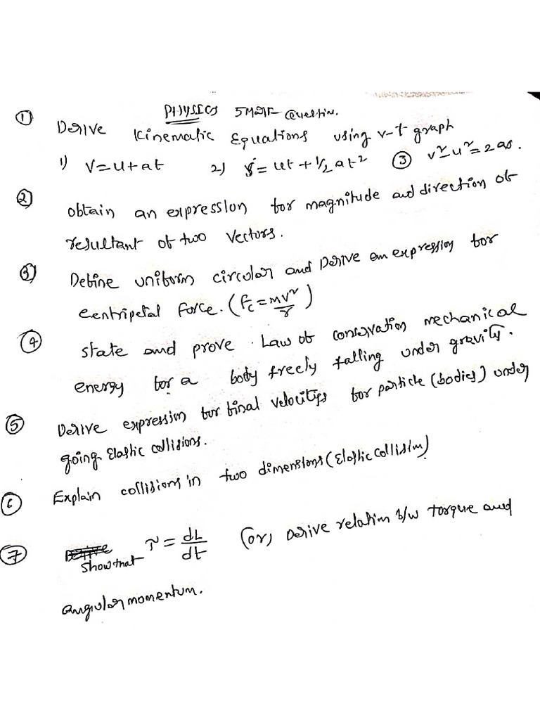 Phy 5 Mark Questions | PDF