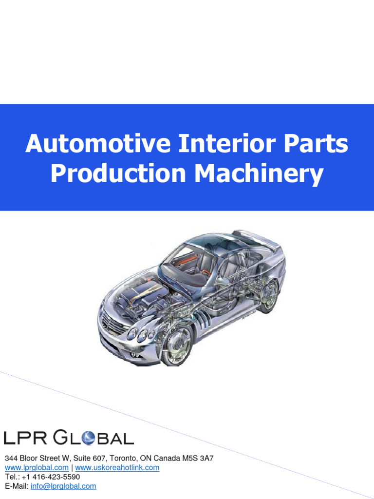 Automotive Interior Parts Production Equipment Catalog | PDF | Welding ...