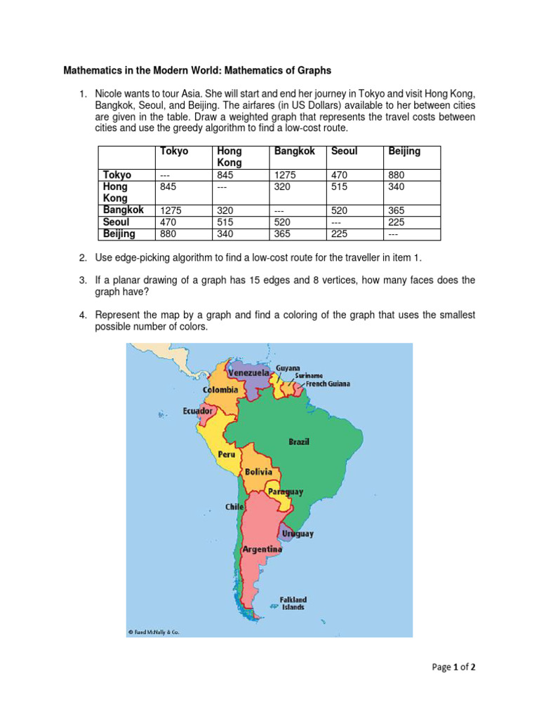 (Problem Set) Mathematics of Graphs | PDF | Theoretical Computer ...