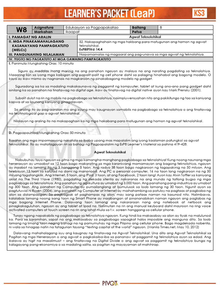 Q4 EsP 8 Week 8 | PDF