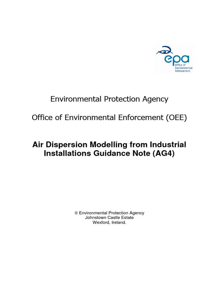 EPA Air Dispersion Modelling Guidance Note (AG4) 2020 | PDF ...
