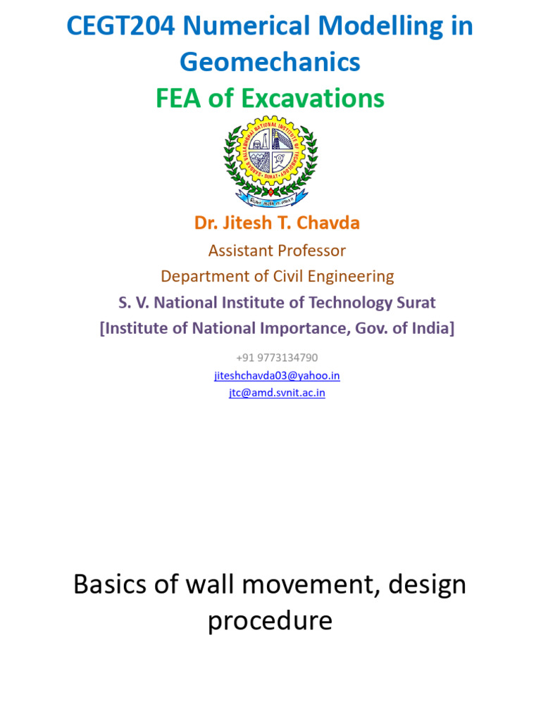 5.1 FEA of Excavations and Embankment Construction | PDF | Stress (Mechanics) | Finite Element ...