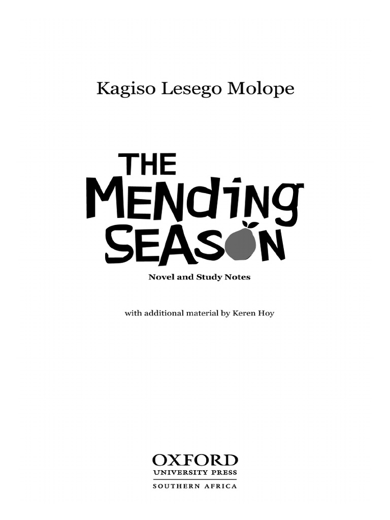 Mending - Season - Final - Indb 1 5/13/15 9:10 AM | PDF | Apartheid ...