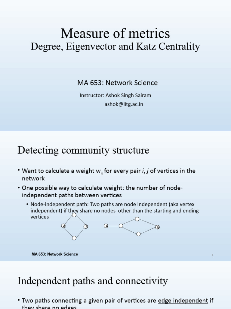 Lec 6 | Download Free PDF | Eigenvalues And Eigenvectors | Vertex (Graph Theory)