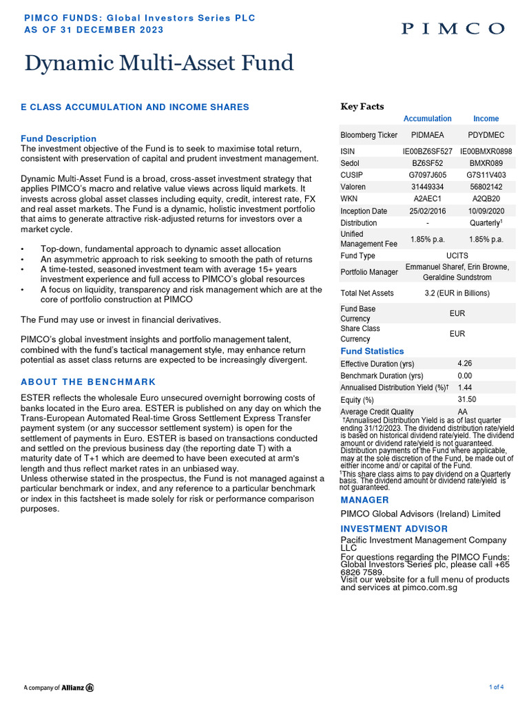 PIMCO Dynamic Multi-Asset Fund Overview | PDF | Investment Fund | Investing