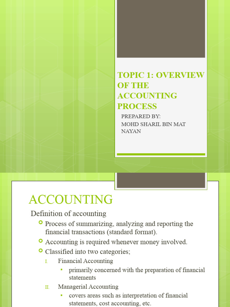 Topic 1 (Introduction) | PDF | Debits And Credits | International Financial Reporting Standards