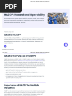 Hazard and Operability HAZOP Study Worksheet Template | PDF