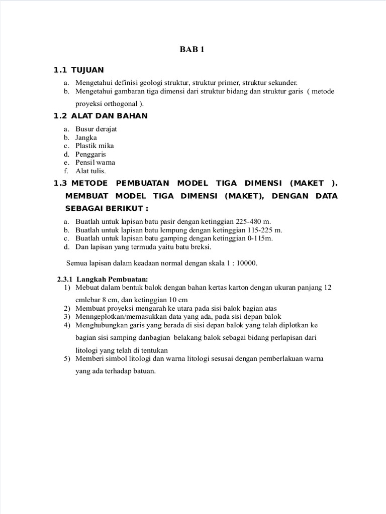 Dokumen - Tips - Panduan Praktikum Geologi Struktur Bab 2 5 8 | PDF