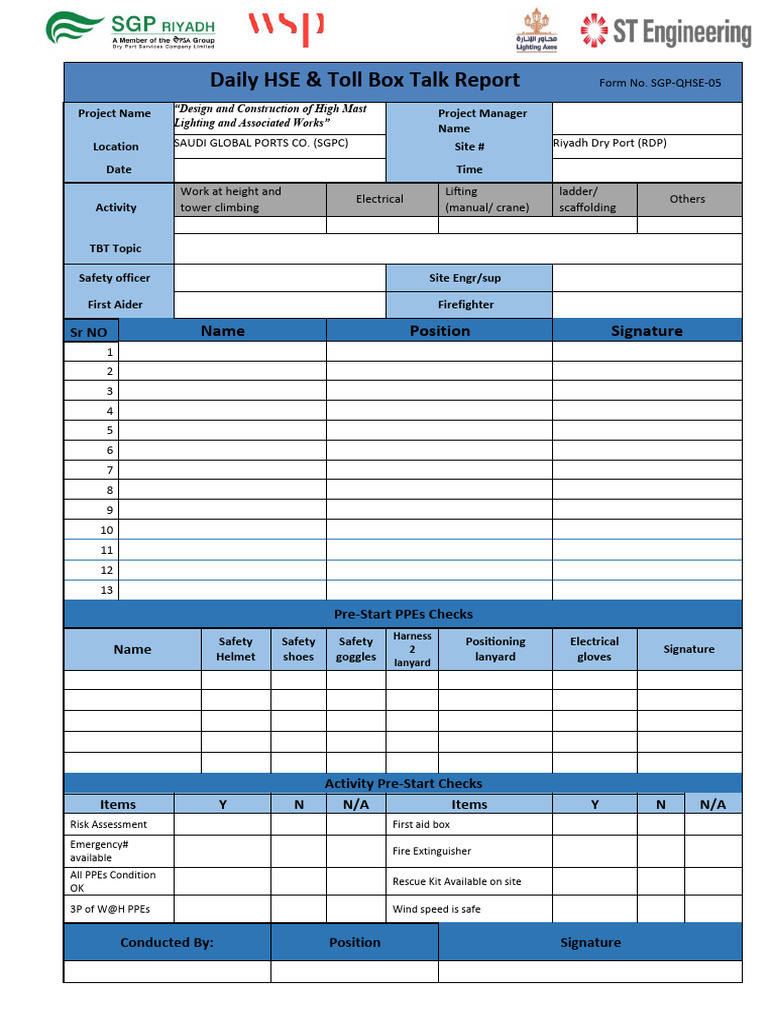 TBT For SGP | PDF | Public Safety | Occupational Safety And Health