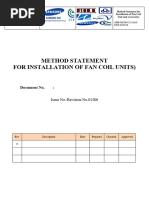 FCU Installation Method Statement | PDF | Pipe (Fluid Conveyance) | Air ...