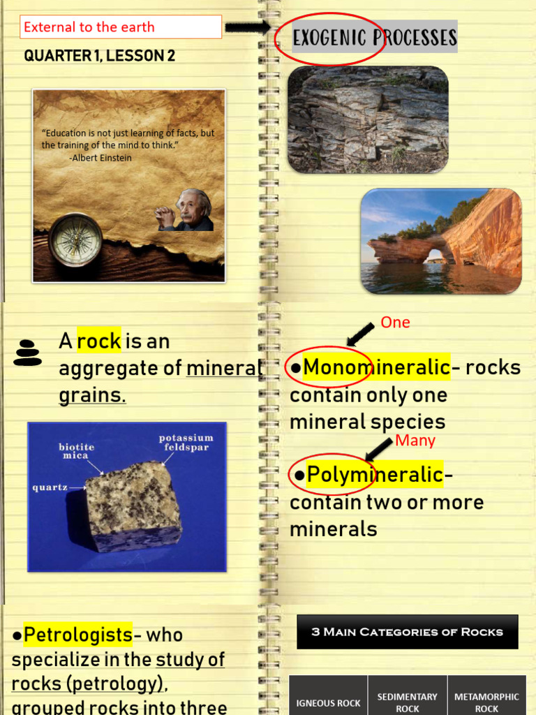 Exogenic Processes | PDF | Rock (Geology) | Igneous Rock