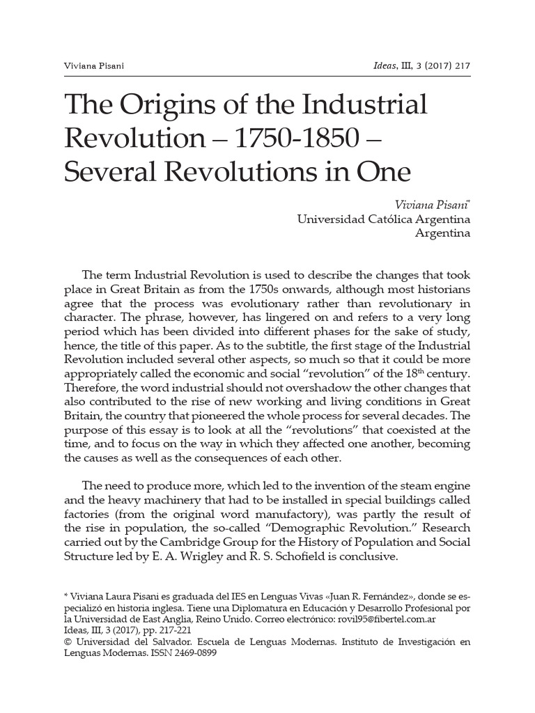 Industrial Revolution: 1750-1850 Overview | PDF | Agriculture ...