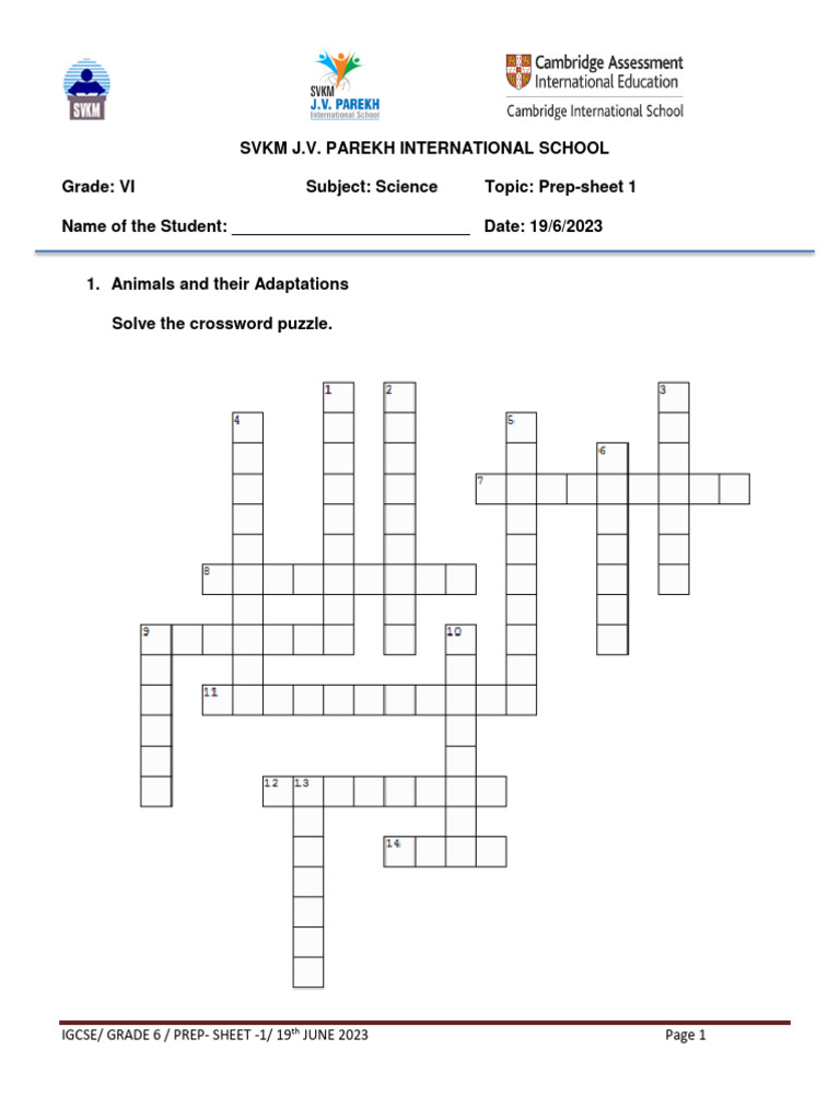 Grade 6 Sci-Prep Sheet 1 2 | PDF | Physical Sciences | Applied And ...