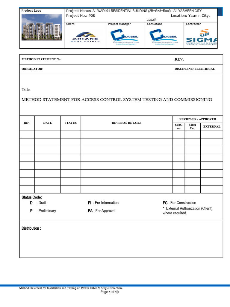 01.MS For Access Control Testing & Commissioning | PDF | Access Control ...