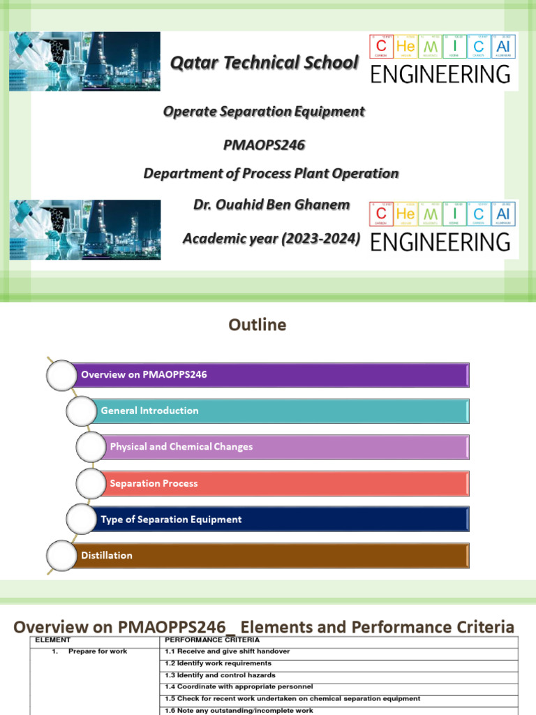Operate Separation Equipment Guide | PDF | Petroleum | Distillation