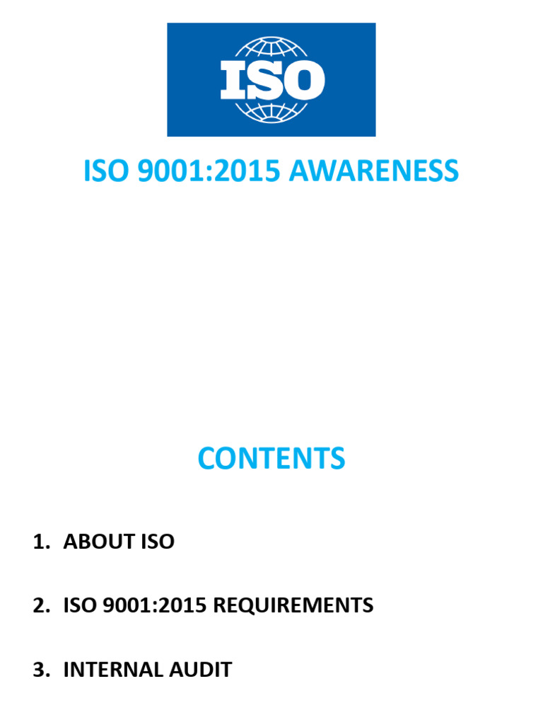 6..5 .3 ISO 90012015 Awareness | PDF | Iso 9000 | Quality Management
