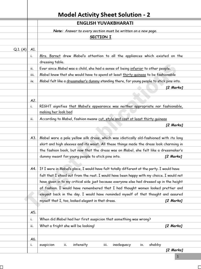 01 English Model Answer Paper - 2 To 4 - 655dcdfd799d8 | PDF | Poetry