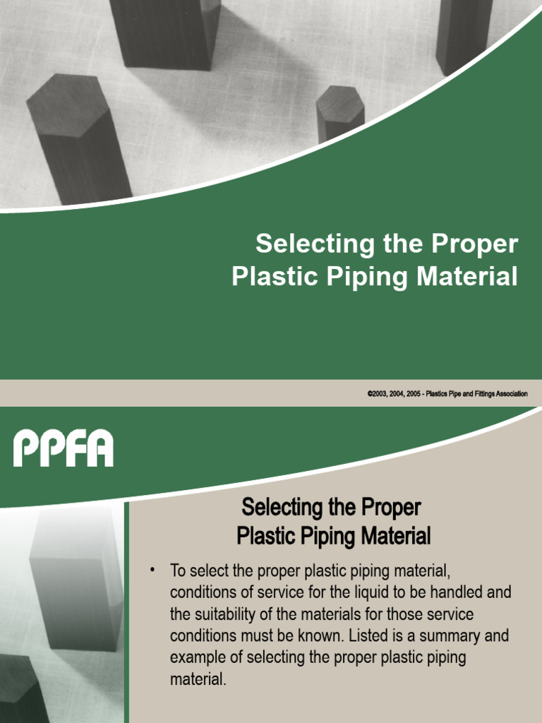 Plastic Pipes | PDF | Pipe (Fluid Conveyance) | Plastic
