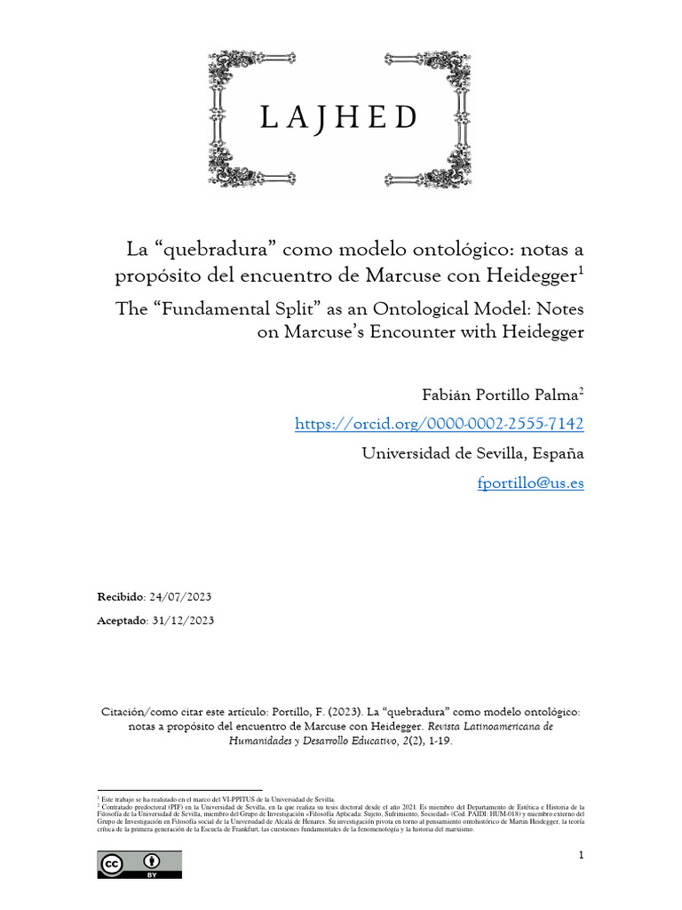 Ontología de la Quebradura: Marcuse y Heidegger | PDF | Verdad | Martin ...