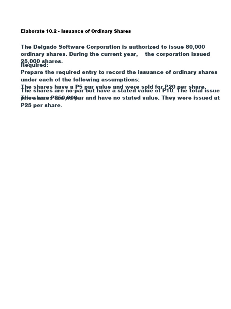10.3.2.4 Elaborate 10.2 Issuance of Ordinary Shares | PDF