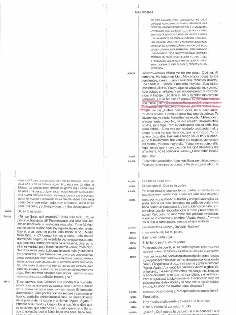 El Mal Dormir - Sanchi S Sinisterra | PDF