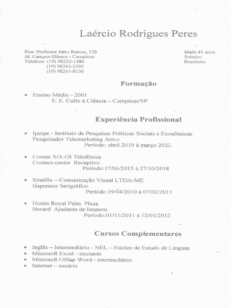 Documentos Trabalho | PDF