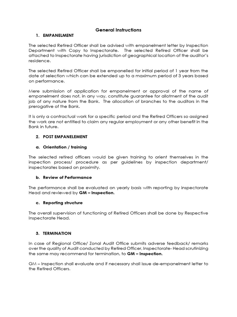 General Instructions | PDF | Audit | Government