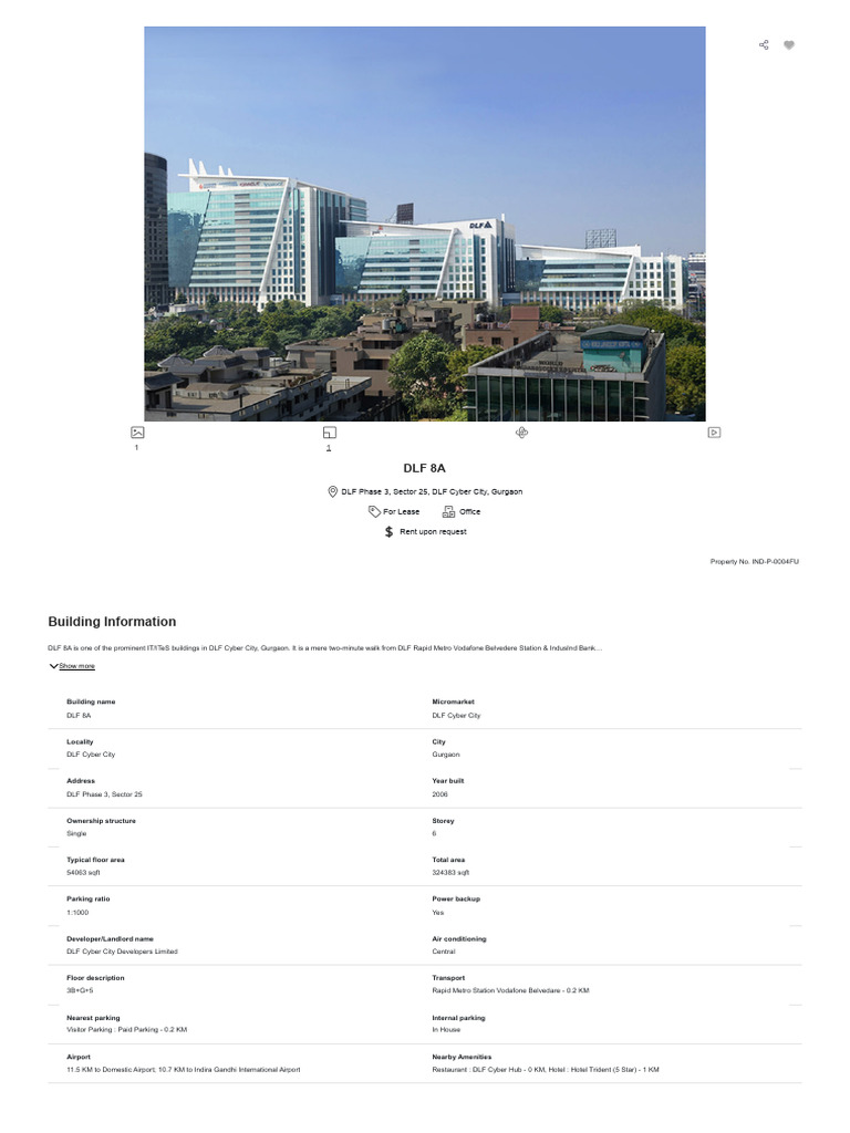 DLF 8A - DLF Phase 3, Sector 25, - Gurgaon Office Properties - JLL Property India - Commercial ...
