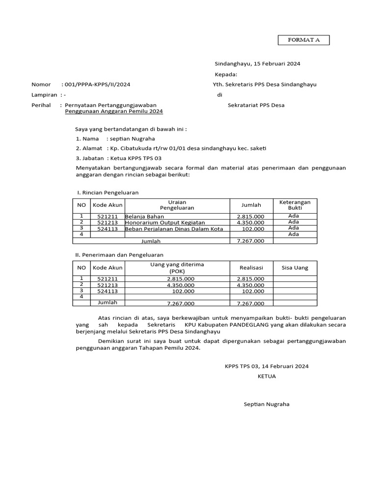 SPJ KPPS 03 KD Badak | PDF
