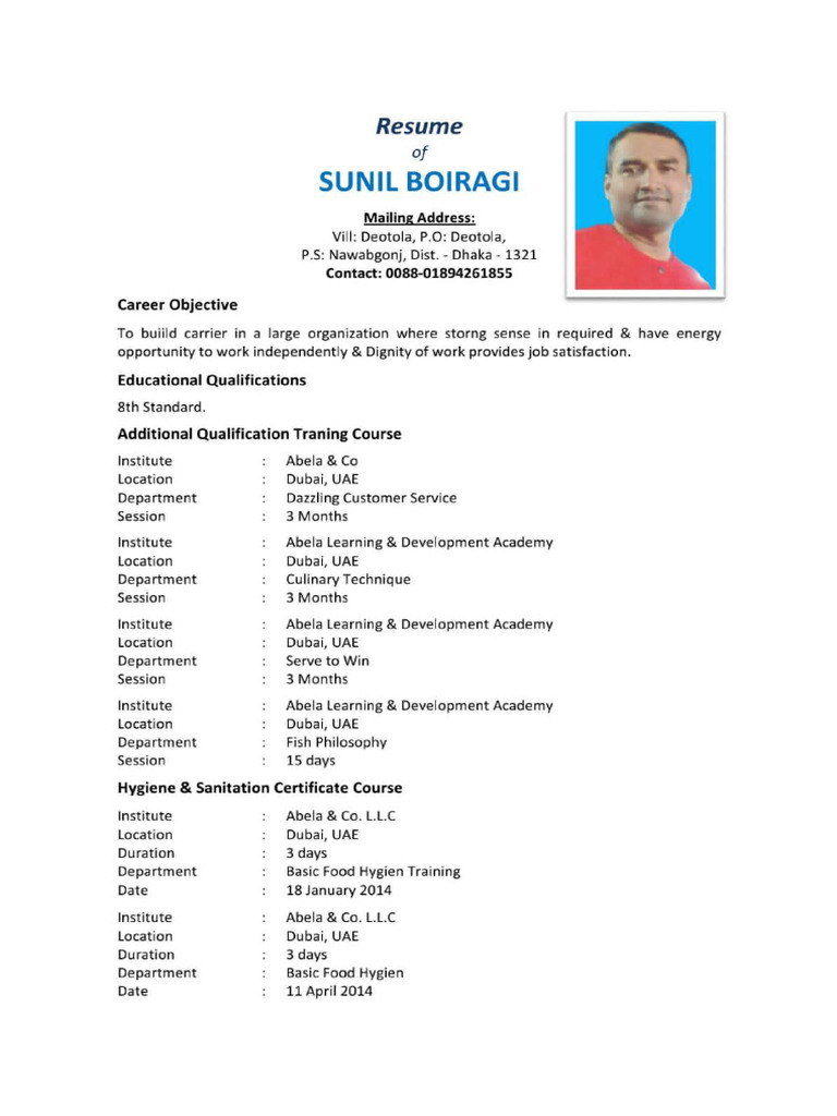 Sunil CV | PDF