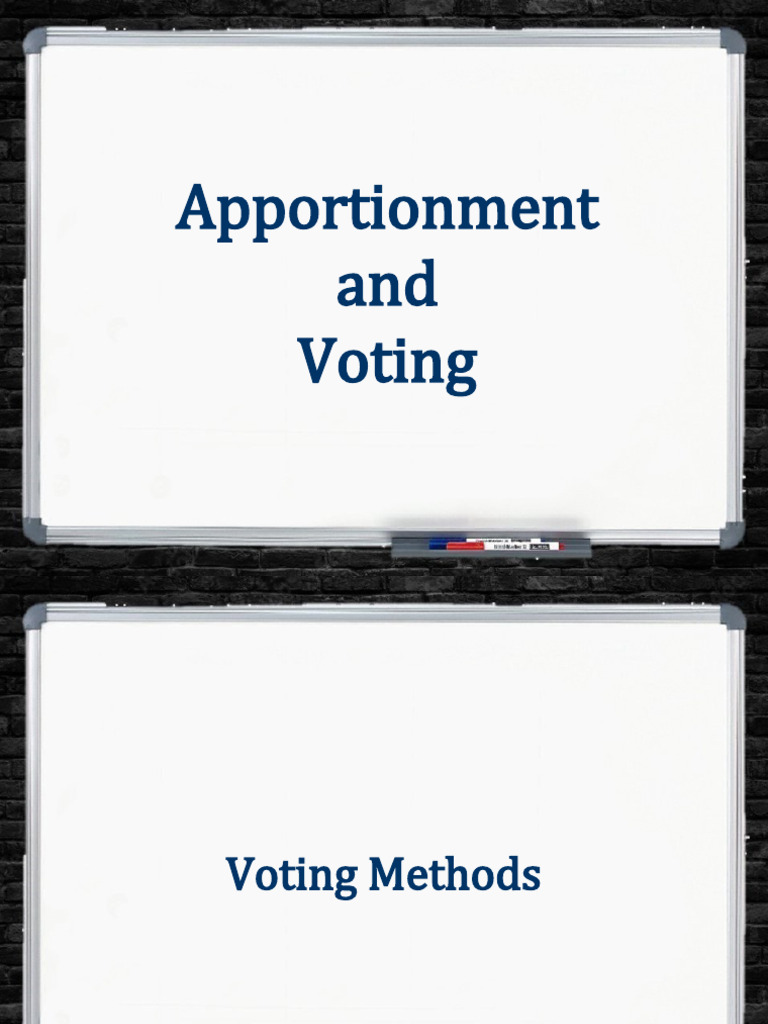 Apportionment and Voting | PDF | Voting | Elections