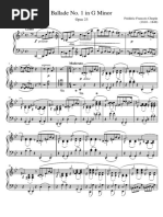 BALLADE 1 Chopin No 1 G Minor | PDF | Classical Music | Rhythm And Meter