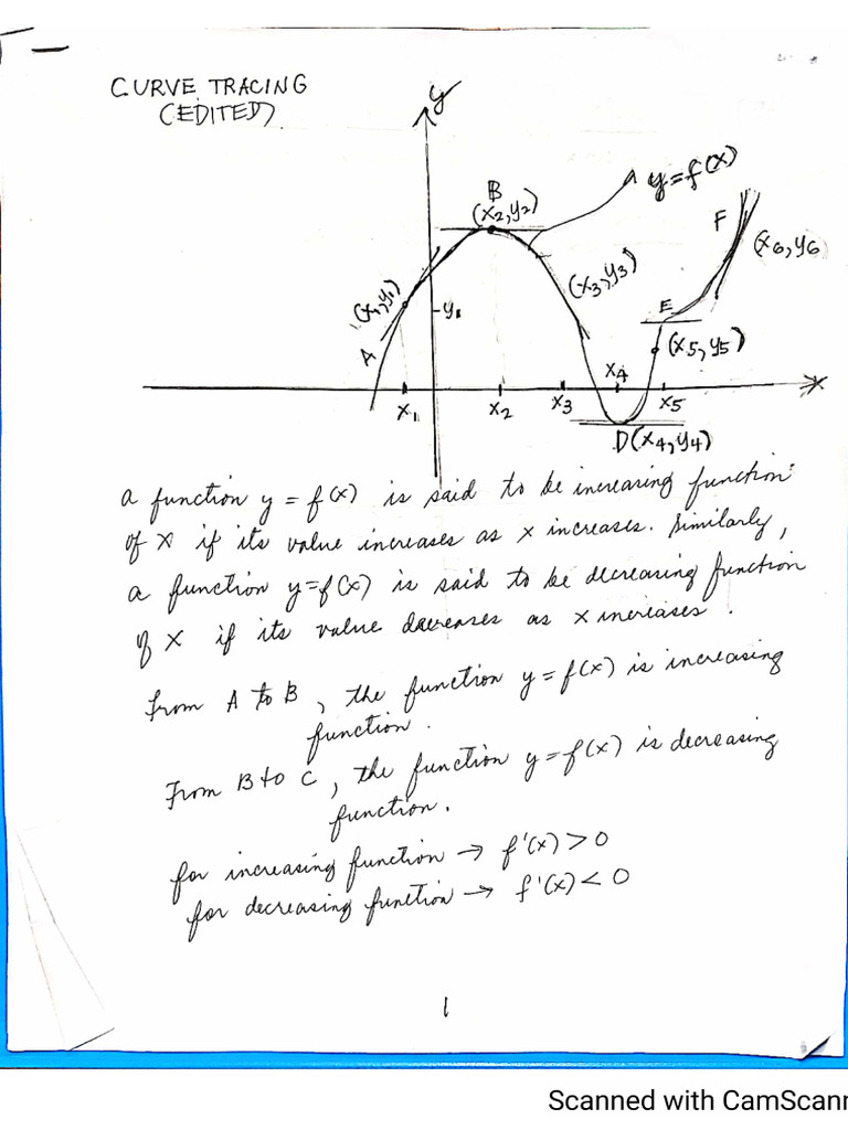 Lecture Curve Tracing Edited | PDF