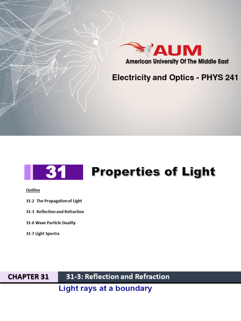 Ch. 31 - Properties of Light | PDF