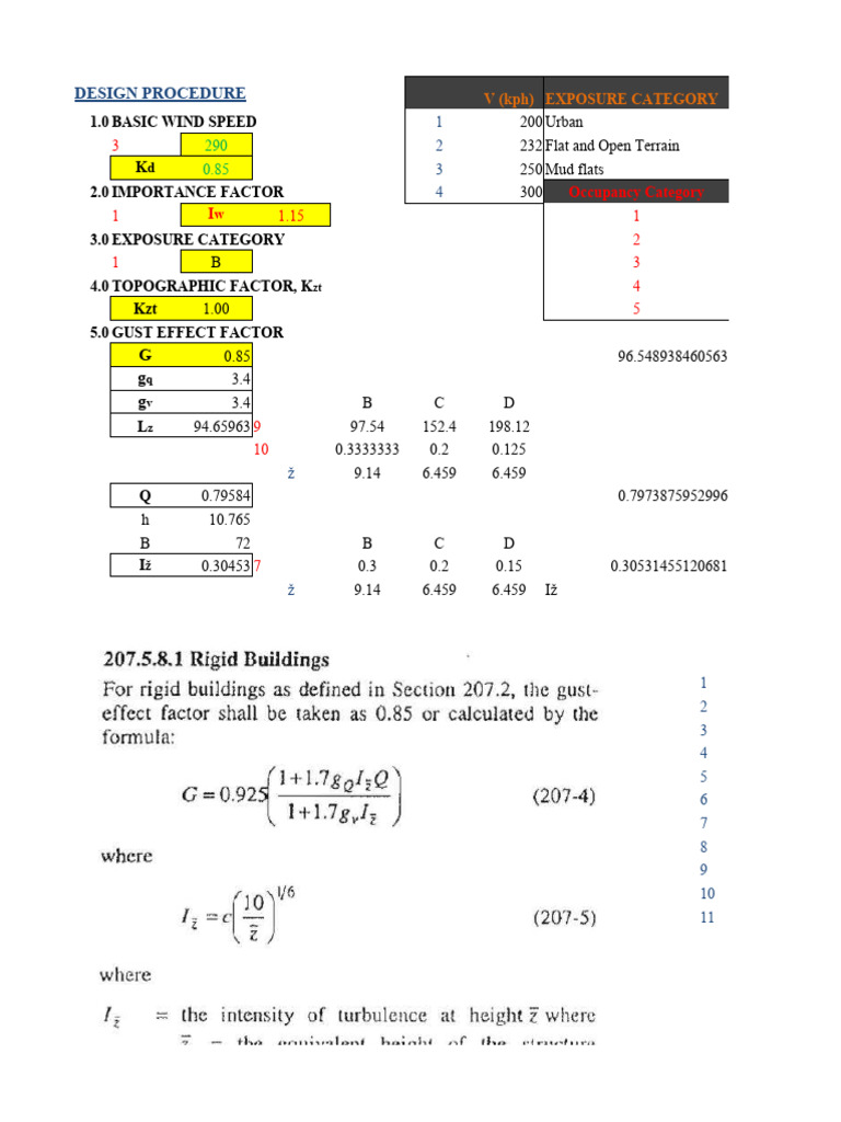 Wind Load Design Template | PDF | Wound | Applied And Interdisciplinary Physics