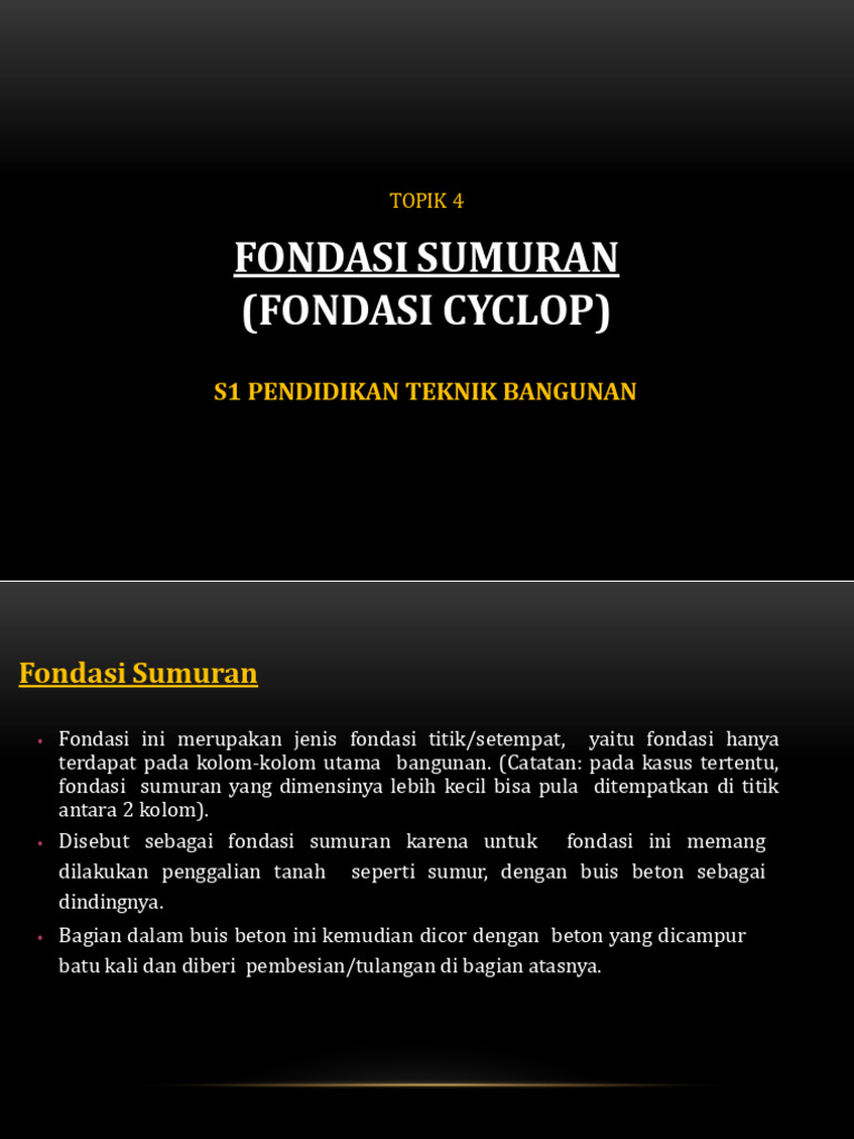 4 Fondasi Sumuran | PDF